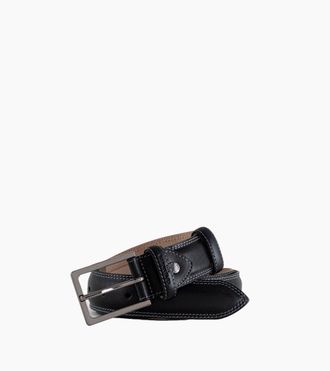Le Tanneur Ceinture homme avec boucle carr&eacute;e Martin en cuir lisse