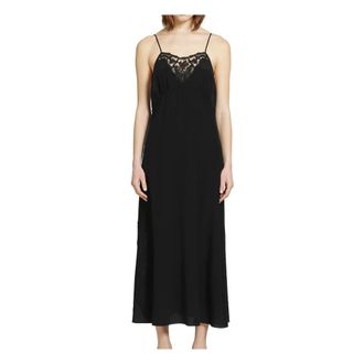 Chlo&eacute; Femme, Robes, Noir, Taille: 38 FR Long Lingerie Dress