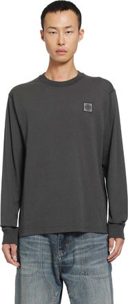 Stone Island 2100025 Cotton Jersey Fissato Effect LS T-Shirt