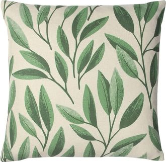 Riva Paoletti Lorbeer Kissenbezug, Polyester, Forest Green, 45 x 45cm