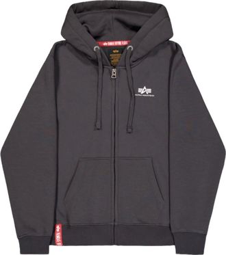 Alpha Industries Homme, Sweatshirts et sweats &agrave; capuche, Gris, Taille: XL Basic Zip Hoody SL