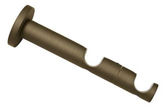 Gardinia Kombiträger 2-Lauf offen für 19 mm Cappuccino 9/6 cm, Metall 32442