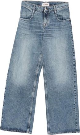 Cycle Jean large effet d&eacute;lav&eacute; - Femme - Jeans - Bleu - Taille: W26