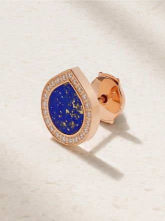 Repossi Antifer Einzelner Ohrstecker Aus 18 Karat Roségold Mit Lapislazuli Und Diamanten