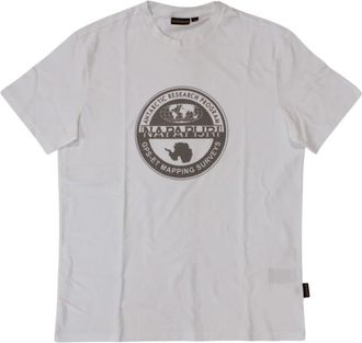 Napapijri Homme, Tops, Blanc, Taille: 2XL T-Shirt
