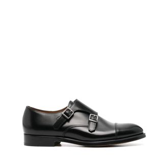 Doucal's Schwarze Leder M&ouml;nchsschuhe - - Shoes - Herren - Schwarzk - 45 EU