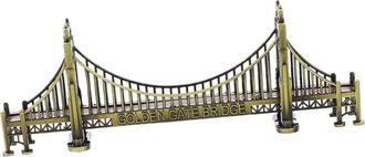 Lurrose San Francisco Golden Gate Bridge Modell Legierungs Architektur Modell Br&uuml;ckenstatue Tischdekoration Vintage Metall Deko F&uuml;rs B&uuml;ro Wohnzimmer
