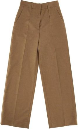 Burberry Hochtaillierte- ma&szlig;geschneiderte Hose mit weitem Bein - - Trousers - Damen - Beige - XS