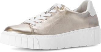 Gabor Damen Low-Top Sneaker, Frauen Halbschuhe,stra&szlig;enschuhe,Strassenschuhe,Sportschuhe,Freizeitschuhe,Turnschuhe,Puder/Weiss,38 EU / 5 UK