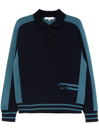 Maison Kitsuné polo Flash Fox - Bleu