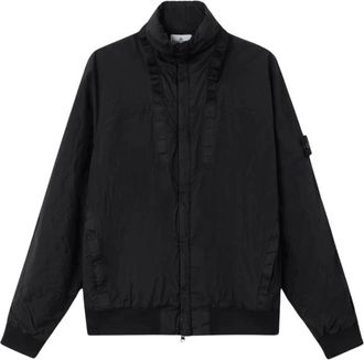 Stone Island Homme, Vestes, Noir, Taille: M Bomber en Nylon Metal Watro-TC