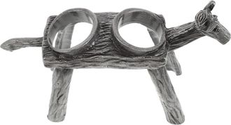 Cabilock Abstrakter Metallpferd Flaschenverschluss Halter Weinverschlussständer aus Zinklegierung Dekoratives Flaschenverschluss Regal für Bar Tischplatte Stil