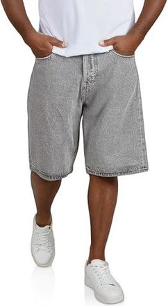 Jack & Jones JJIALEX JJCOOPER Short en jean pour homme, coupe baggy, pour lété, denim, couleur unie, noir, bleu, gris, tailles S, M, L, XL, XXL, Grey Denim (122810