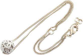 Chanel collier à logo CC (1986-1988) - Argent