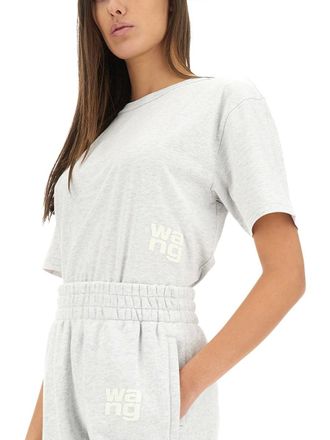 T Alexander Wang Cotton Crewneck T-Shirt - Gray