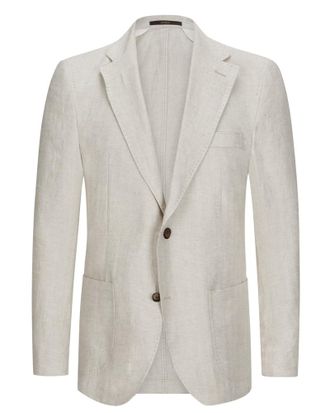 Windsor Ungef&uuml;ttertes Leinensakko mit Fischgr&auml;t-Muster, Shaped Fit in
