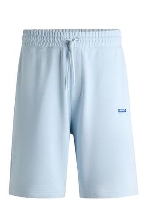 HUGO BOSS Hommes Nasensio Short en Molleton de Coton avec écusson Logo