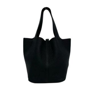 Herm&egrave;s Pre-owned Picotin Lock MM Taurillon Clemence Handbag - Femme - Pre-owned - Noir - Taille: ONE Size