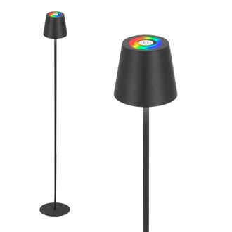 Briloner RGBW LED Stehlampe kabellos mit Touch, stufenlos dimmbar, Akku & Lichtquelle tauschbar, Akku Stehleuchte, Leselampe, Wohnzimmerlampe, Deckenfluter, St