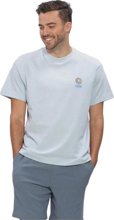 Selected Slhmax Graphic SS O-Neck Tee - - Tops - Herren - Blau - L
