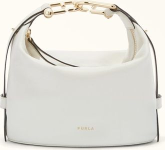 Furla Nuvola Mini-tasche L Marshmallow Weiß Claris Lux-kalbsleder Mit Intarsie Damen