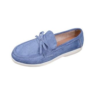 Generic Chaussures de marche d&eacute;contract&eacute;es &agrave; enfiler avec noeud pour femme - Bout rond - Couleur unie - Respirantes - L&eacute;g&egrave;res et confortables - Mocassins clas