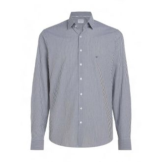 Calvin Klein Homme, Chemises, Bleu, Taille: 4XL Chemise Popeline rigata