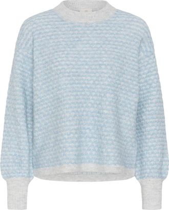 Kaffe Rundhals-Strickware - - Knitwear - Damen - Blau - XL
