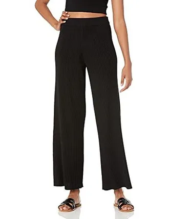 The Drop Catalina Pantalon de Survêtement pour Femme, Côtelé, à Enfiler, Noir, Taille XXS