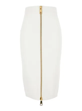 Elisabetta Franchi Womens Knit Skirt White
