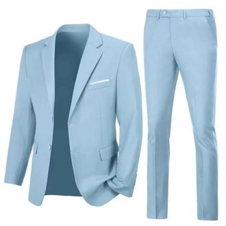 Generic Costume 2 pièces pour homme avec blazer à un bouton pour mariage, bal de fin dannée, pantalon de smoking, 59, 3XL