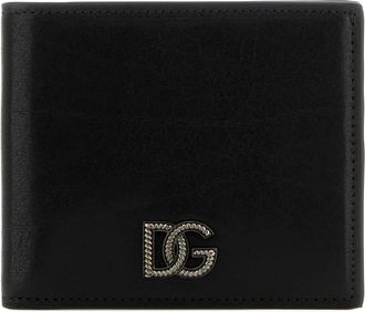 Dolce & Gabbana Kalbsleder Bifold Geldb&ouml;rse mit Logo-Anh&auml;nger - - Accessories - unisex - Schwarzk - ONE SIZE