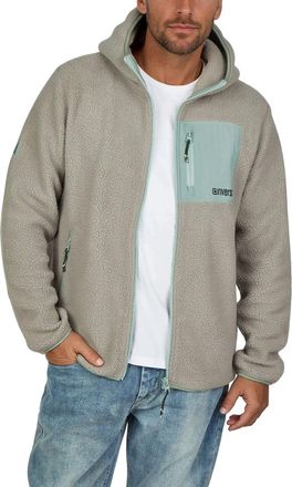 Riverso Fleecejacke Herren mit Kapuze Regular Fit RIVLennox Teddyfleece Kapuzenjacke Winterjacke &Uuml;bergangsjacke Stehkragen, Gr&ouml;&szlig;e:5XL, Farbe:Taupe-Mineral Gre