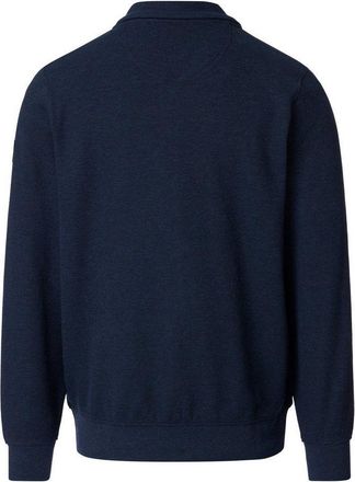 Casamoda Sweatjacke CASAMODA Herren Sweatjacke Stehkragen Zipper Baumwollmix Blau