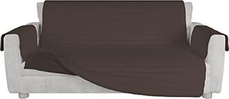 Italian Bed Linen Rutschfester Sofaschonbezug Cozy, Braun, Dreisitzer