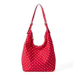 Generic Sac fourre-tout &agrave; pois pour femme - Grande capacit&eacute; - En nylon souple - Sangle r&eacute;glable - Sac &agrave; bandouli&egrave;re polyvalent, Rouge, 320.00x280.00x250.00mm