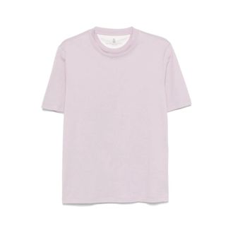 Brunello Cucinelli Homme, Tops, Violet, Taille: 2XL T-shirt en jersey violet lavande