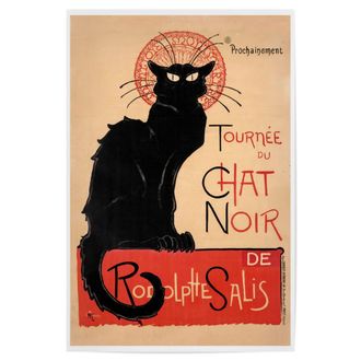 artboxONE Poster 45x30 cm Typografie Steinlein - Tournee du Chat Noir - Bild Katze Exhibition gemlde
