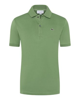 Lacoste Glattes Jersey-Poloshirt mit Krokodil-Aufn&auml;her, Regular Fit in
