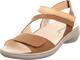 Think Damen Camilla chromfrei gegerbte nachhaltige Pantolette, Cognac/Kombi 3000