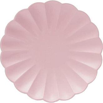 Ciao Italy Kompostierbare FSC Pappteller (Ø20 cm), 8 Stück, pastellrosa Durchmesser 20, 34735