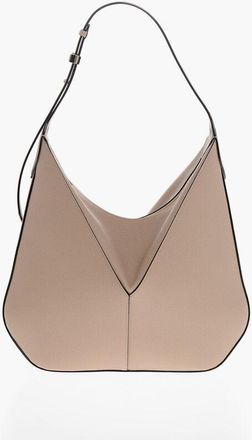 Valextra Textured Leather Shoulder Bag with Zipped Closure Gr&ouml;&szlig;e Unica