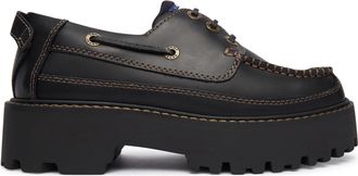 Tommy Jeans Halbschuhe Tommy Jeans Archive 01 Boat Shoe Leather EN0EN03003 Schwarz