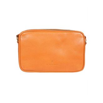 IL BISONTE Stilvolle Leder-Crossbody-Tasche - - Bags - Damen - Orange - ONE SIZE