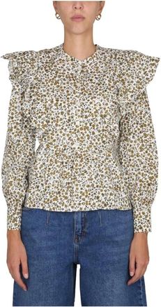 Baum Und Pferdgarten Femme, Blouses et Chemises, Multicolore, Taille: 36 FR Blouse &agrave; Volants et Imprim&eacute; Floral