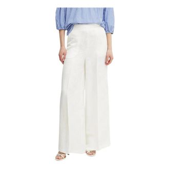 Twinset Jacquard Palazzo Hose - - Trousers - Damen - Wei&szlig; - S