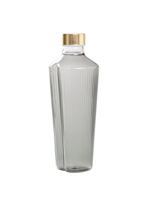 Zafferano Handy Flasche aus Borosilikatglas, 90 cl, italienisches Design, mit austauschbaren goldfarbenen und silbernen Deckeln f&uuml;r glattes und sprudelndes Wass