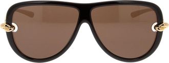 Bottega Veneta Knot Pilot Sonnenbrille - - Accessories - Damen - Schwarzk - ONE SIZE