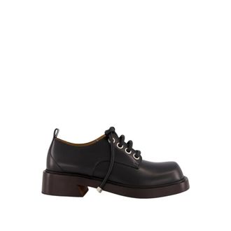 Alexander McQueen Schwarze Lederschuhe mit eckiger Zehenkappe - - Shoes - Herren - Schwarzk - 40 EU