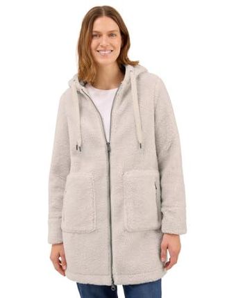 Cecil 1005388 Manteau en Peluche avec Capuche, Teddy Vanilla White, XXL Femmes